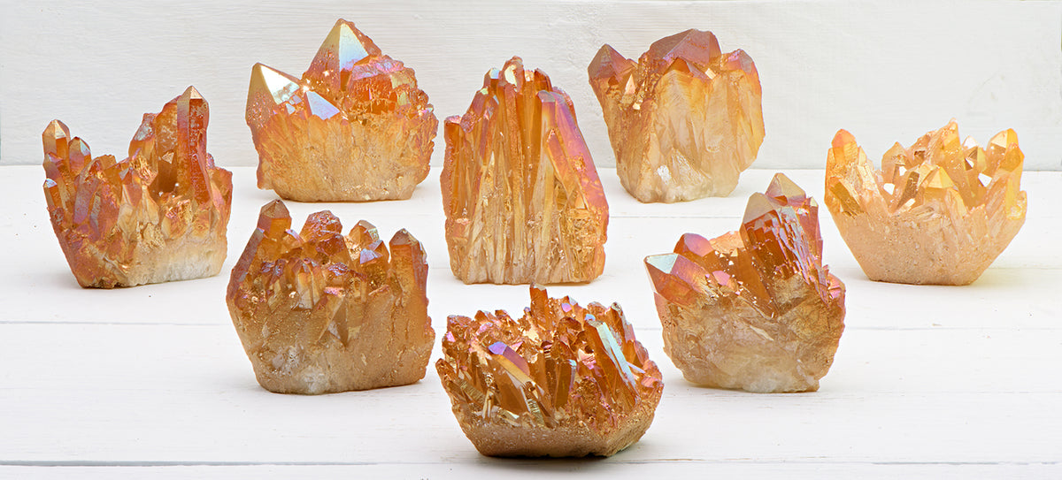 Tangerine aura quartz – Crystal Gemstone Shop