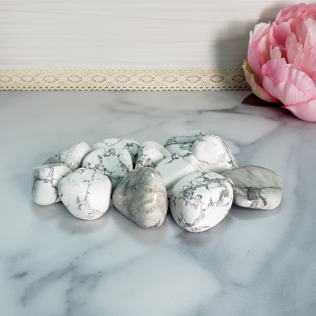 Howlite Crystal Natural Gemstone Tumbled Stone – Crystal Gemstone Shop