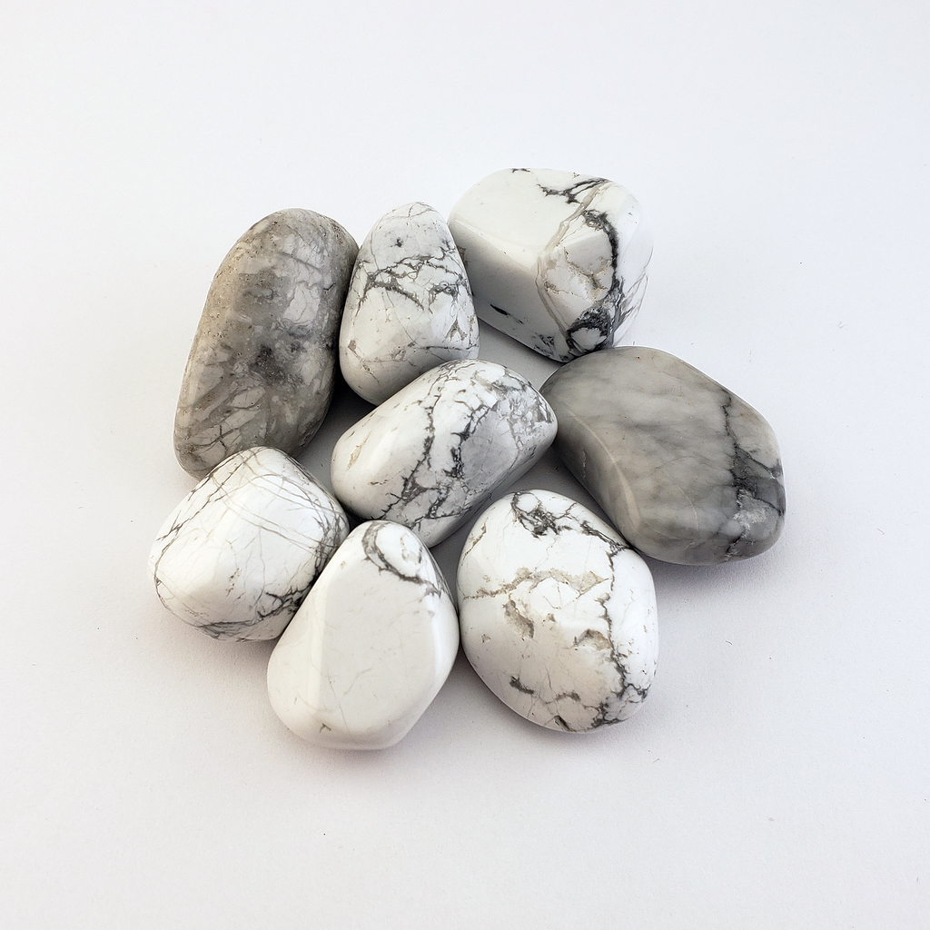 Howlite Crystal Natural Gemstone Tumbled Stone – Crystal Gemstone Shop
