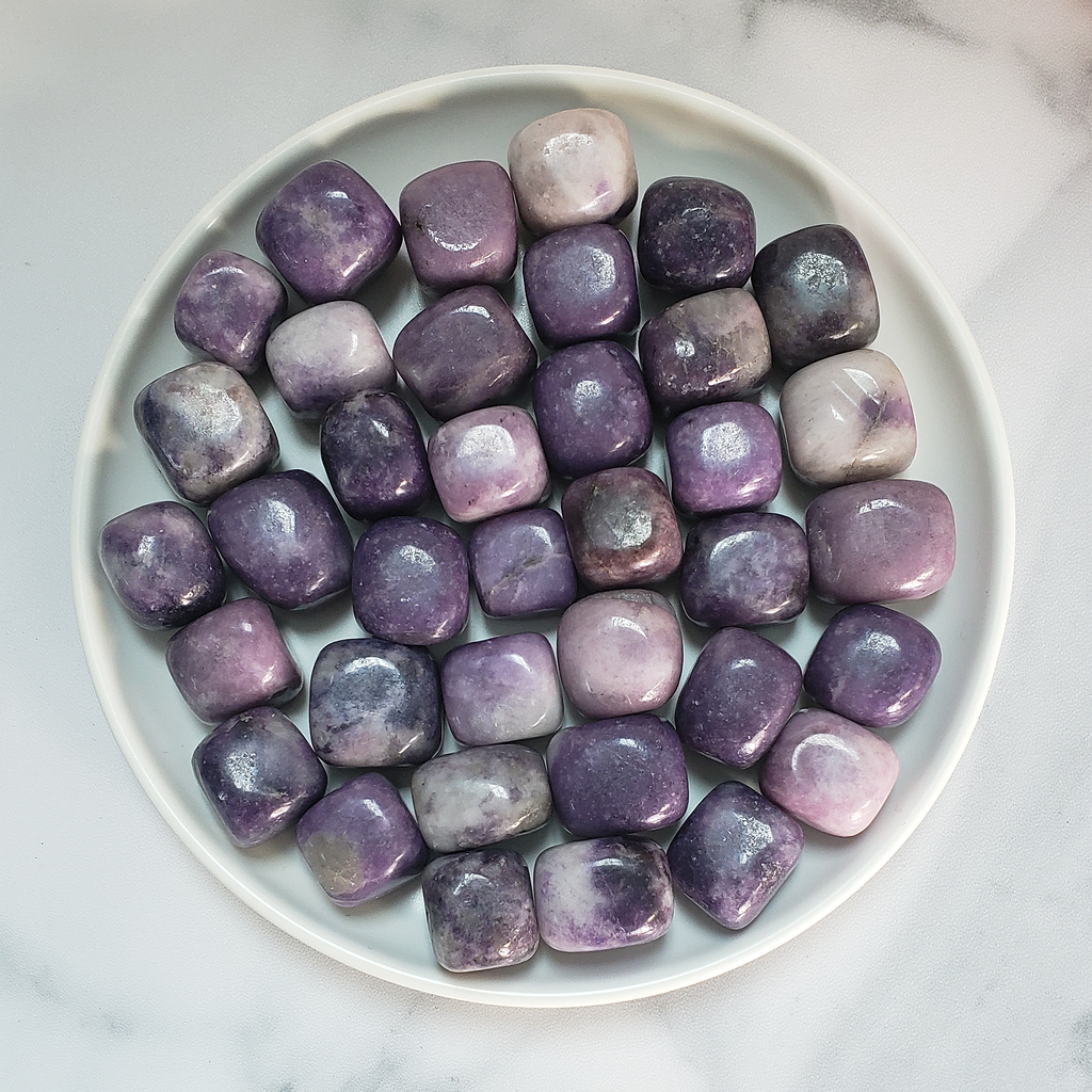 Lepidolite Stone Natural Crystal Gemstone Tumbled Stone | One Stone ...