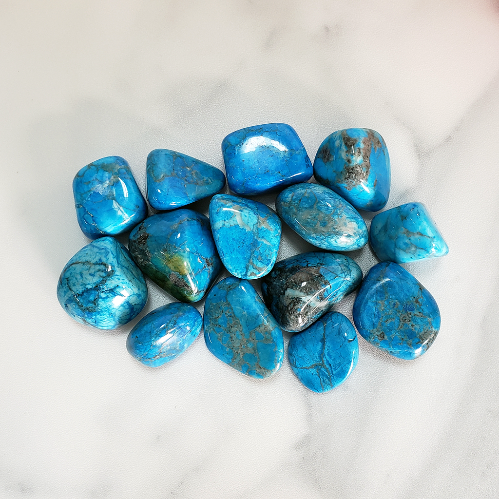 Turquenite Blue Howlite Dyed Tumbled Stone - One Stone – Crystal ...