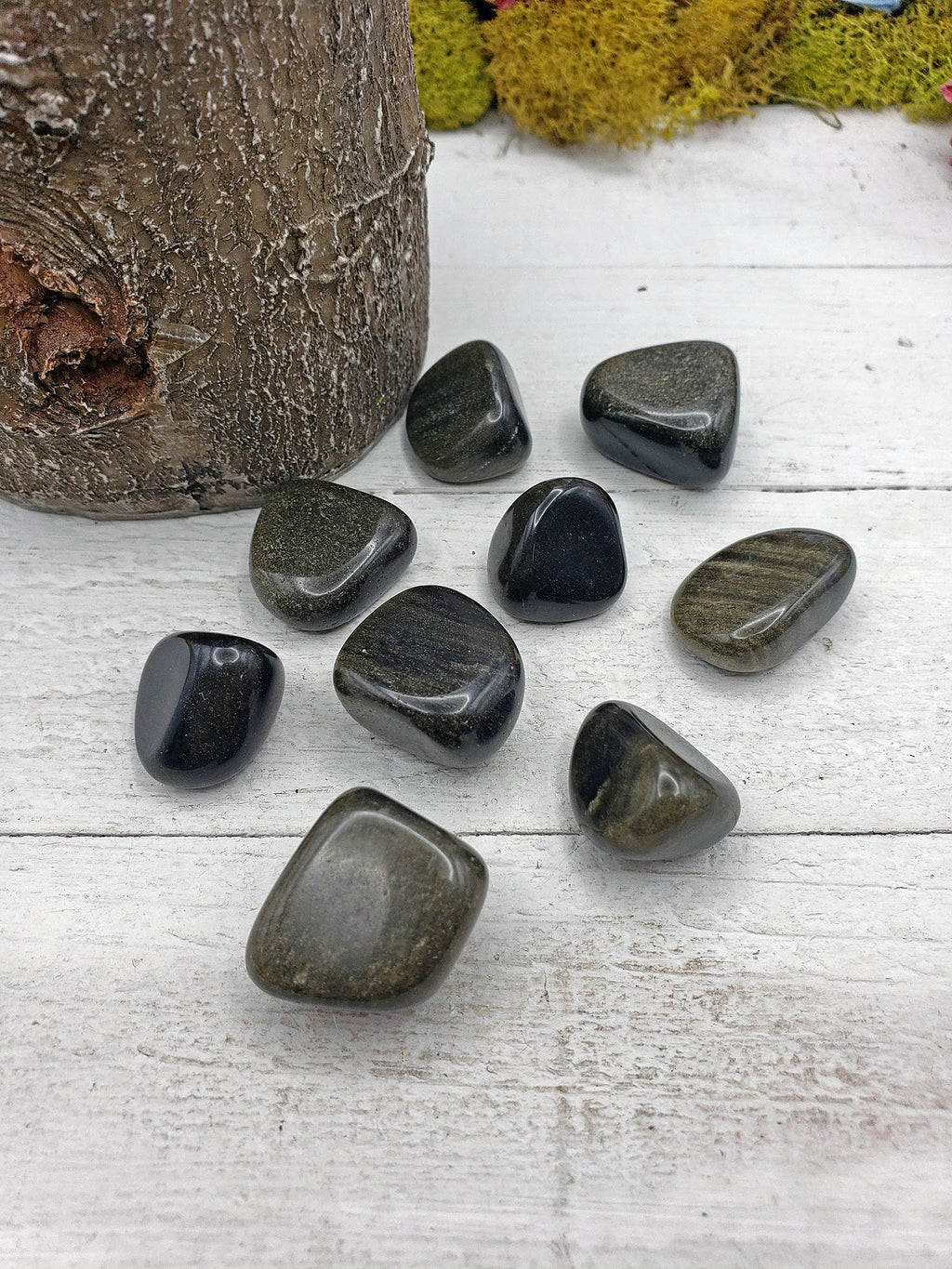 Gold Sheen Rainbow Obsidian Crystal Tumbled Stone | SMALL – Crystal ...