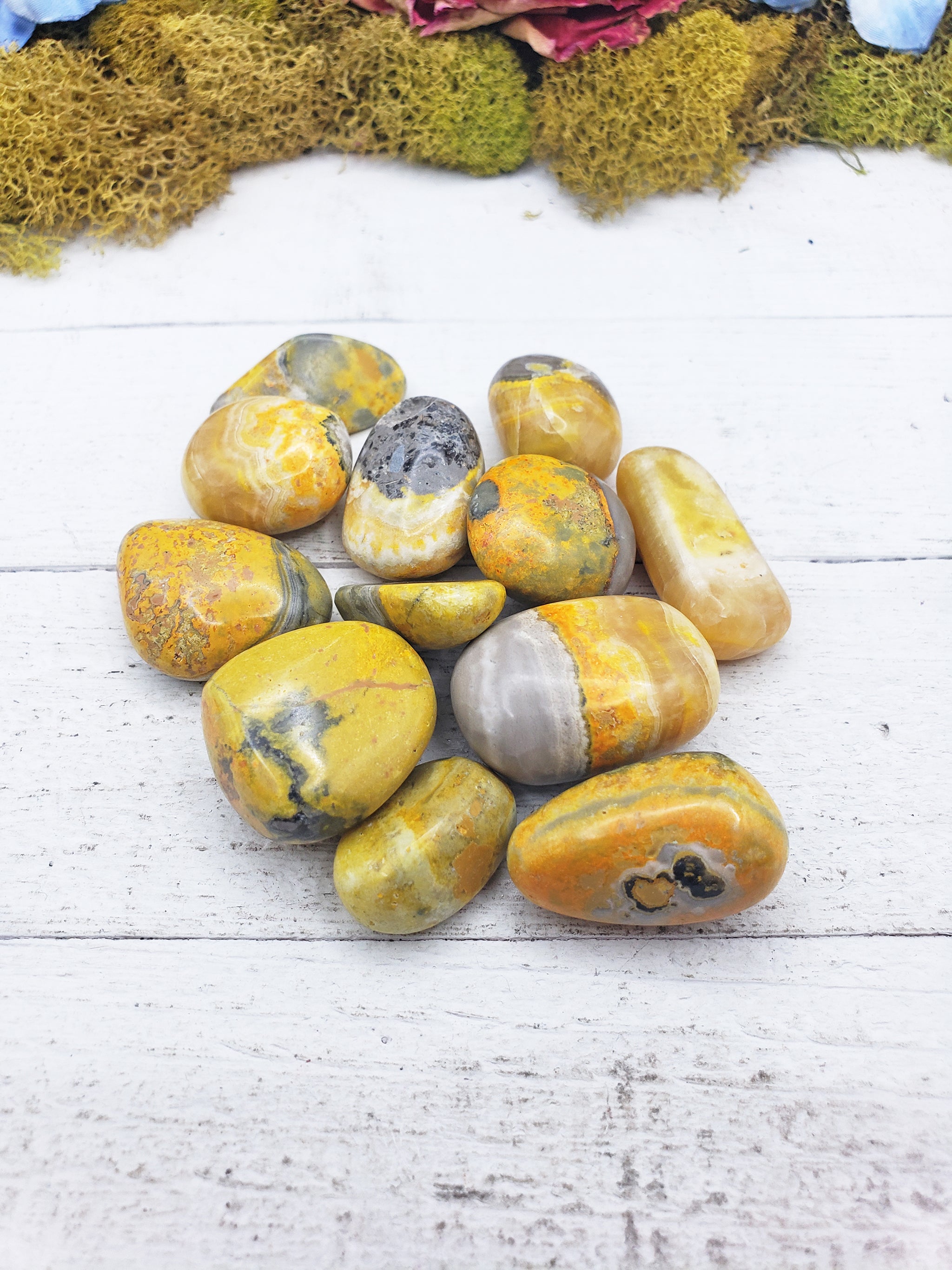 Bumblebee Jasper Tumbled Gemstone - Single Stone or Bulk Wholesale ...