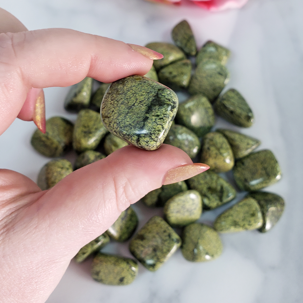 Asterite Serpentine Stone Natural Gemstone Tumbled Crystal – Crystal ...