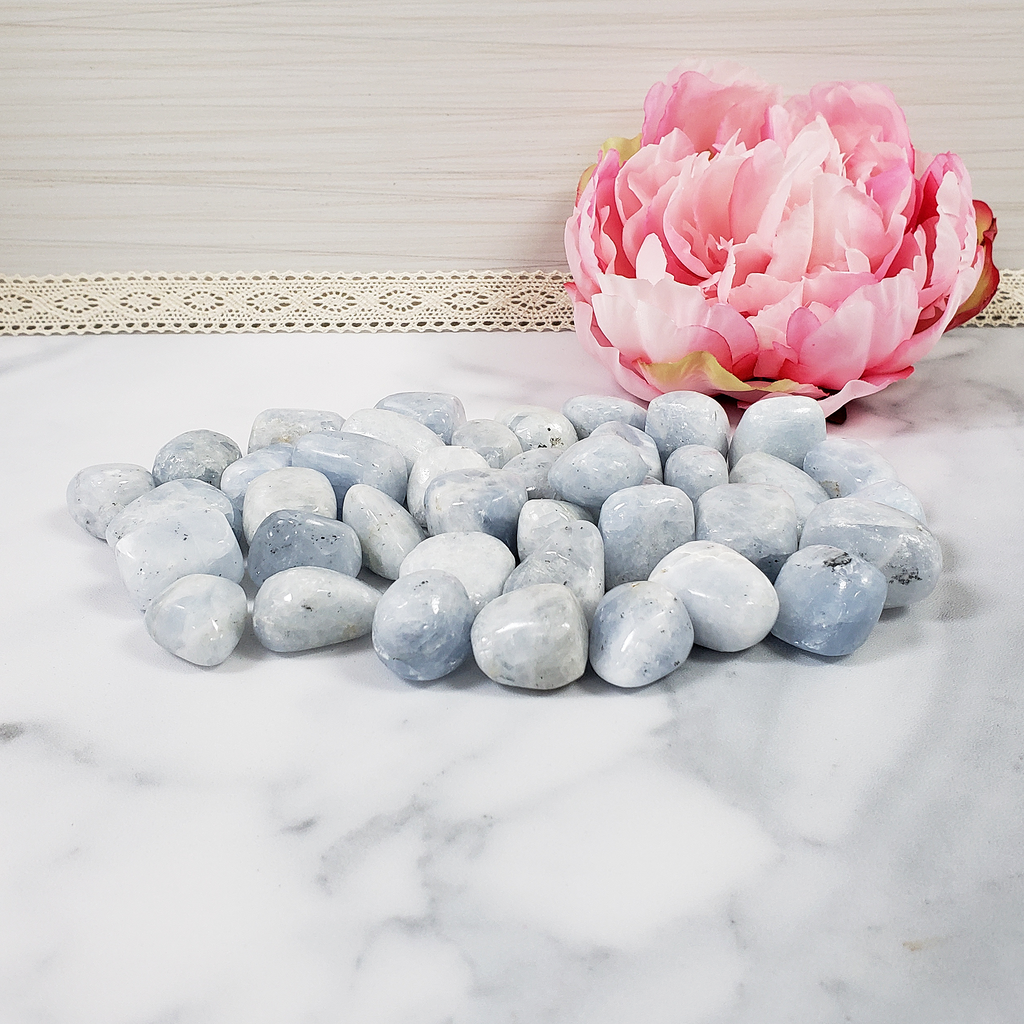 Blue Calcite Crystal Natural Gemstone Tumbled Stone – Crystal Gemstone Shop