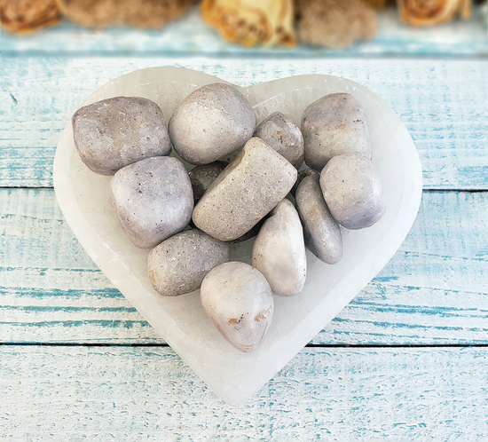 Blue Calcite Natural Semi-Tumbled Stone - Freeform One Stone – Crystal ...