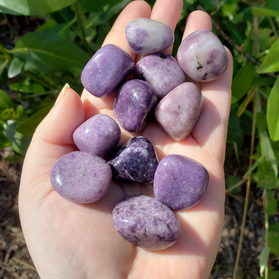 Lepidolite Stone Natural Crystal Gemstone Tumbled Stone | One Stone ...