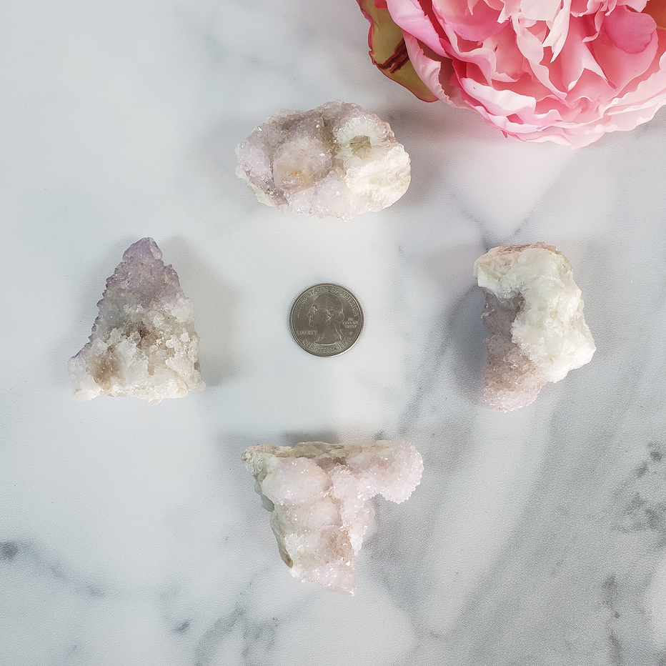 Spirit Cactus Quartz Lavender Amethyst Crystal Natural Druzy Cluster ...