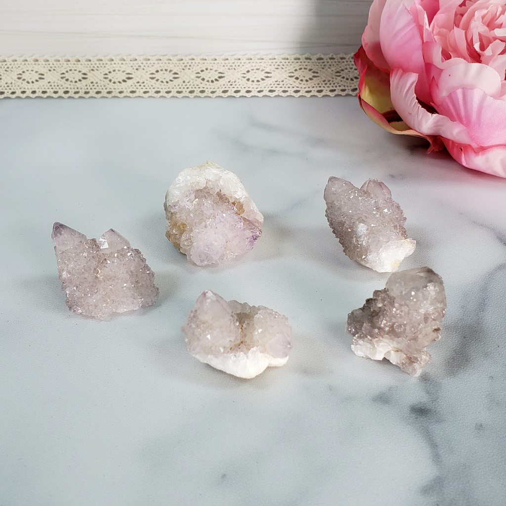 Spirit Cactus Quartz Lavender Amethyst Crystal Cluster | Natural Gems ...