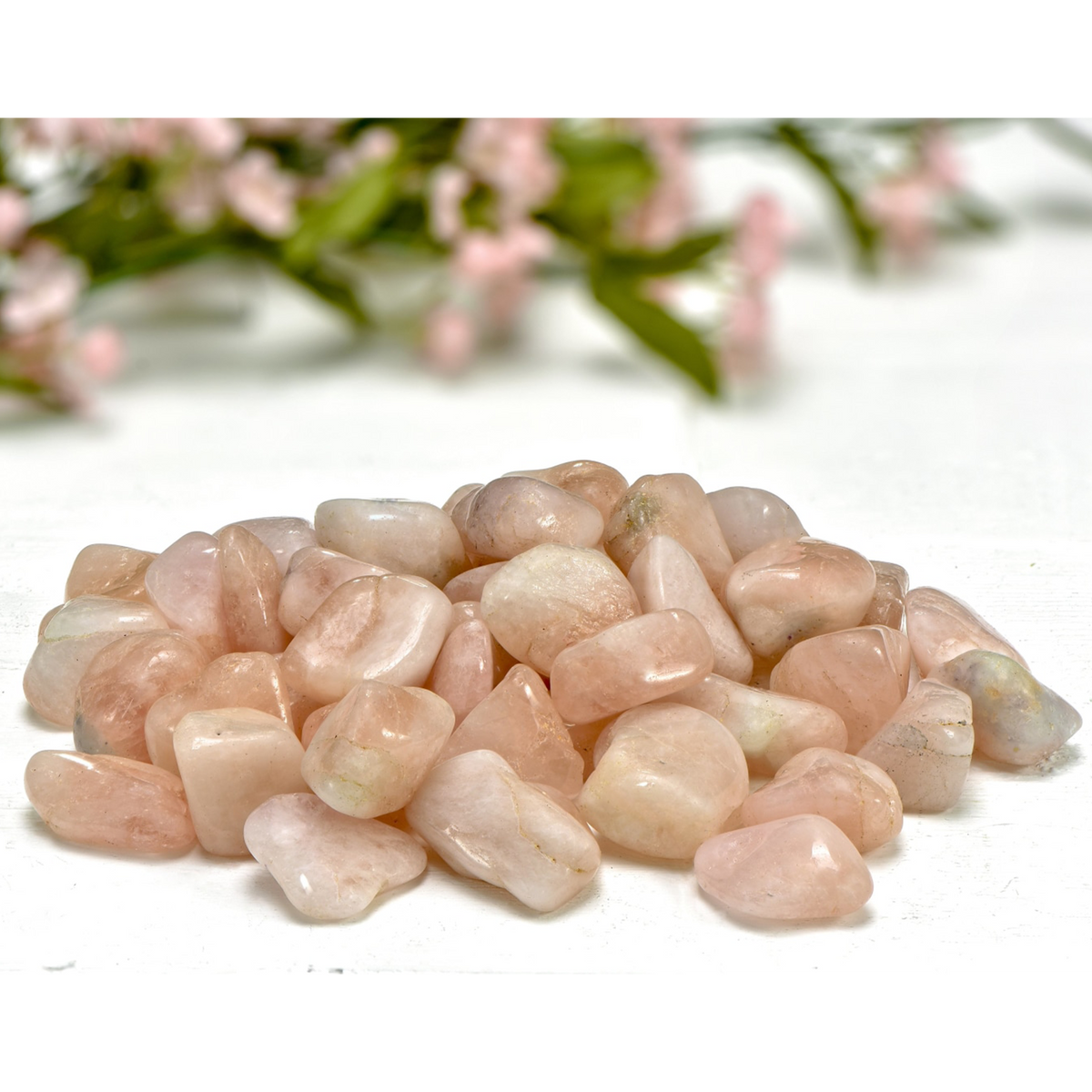 Morganite Pink Beryl Crystal Natural Gemstone Tumbled Stone | Multiple ...
