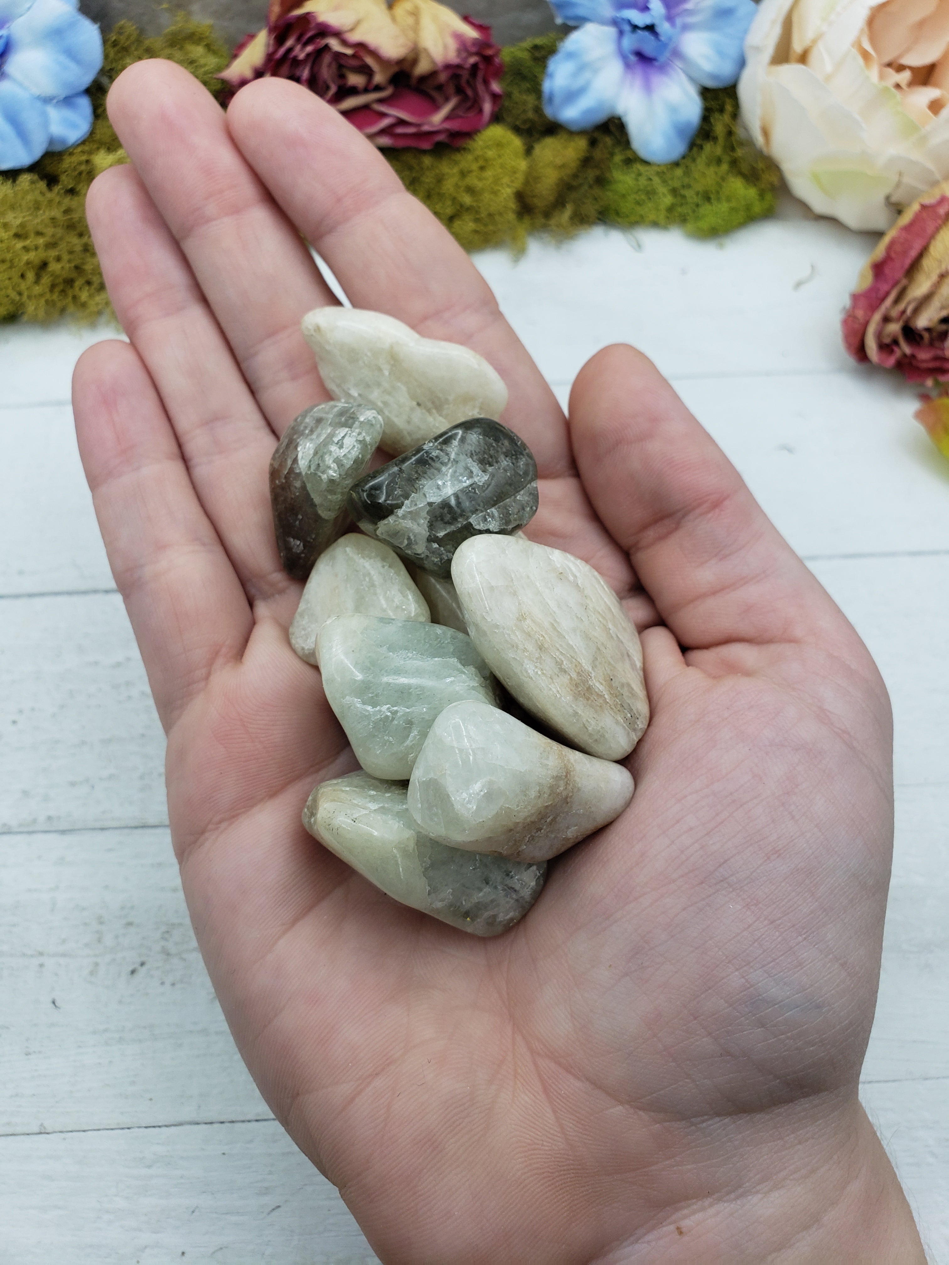 Pale Aquamarine Crystal Natural Freeform Tumbled Stone | MEDIUM | One ...