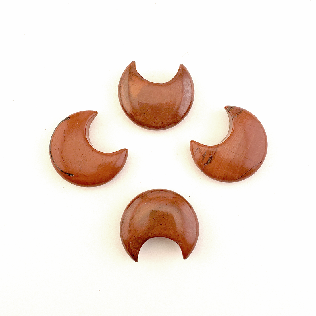 Red Jasper Natural Gemstone Crescent Moon Carving Fidget Stone ...