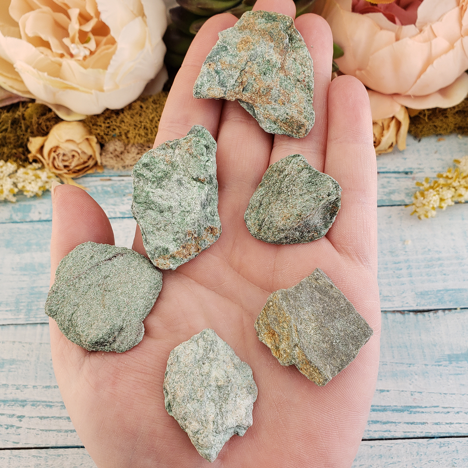 Raw Fuchsite Muscovite Natural Rough Gemstone - Small One Stone ...