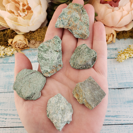 Raw Fuchsite Muscovite Natural Rough Gemstone - Small One Stone ...