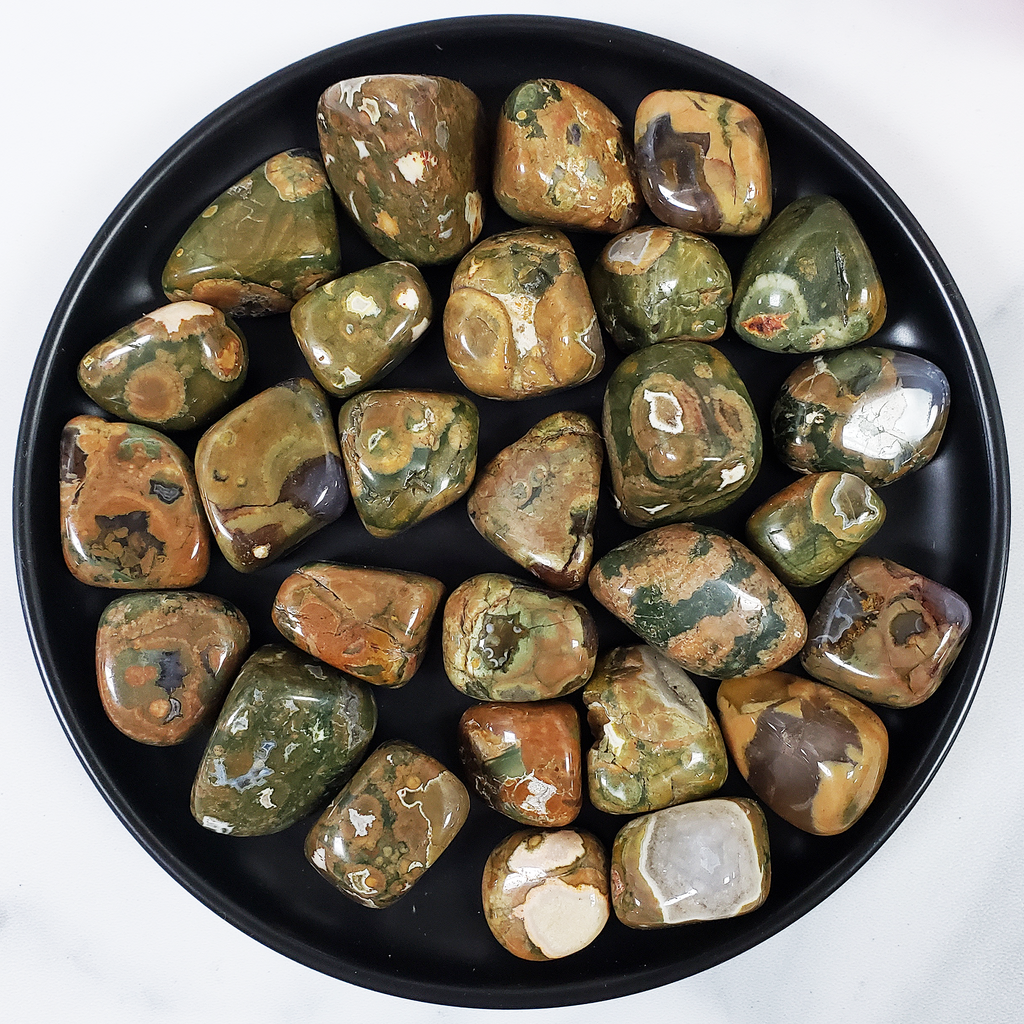 Earthy Rhyolite Rock Natural Gemstone Tumbled Stone | One Stone ...