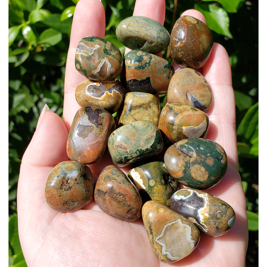Earthy Rhyolite Rock Natural Gemstone Tumbled Stone | One Stone ...
