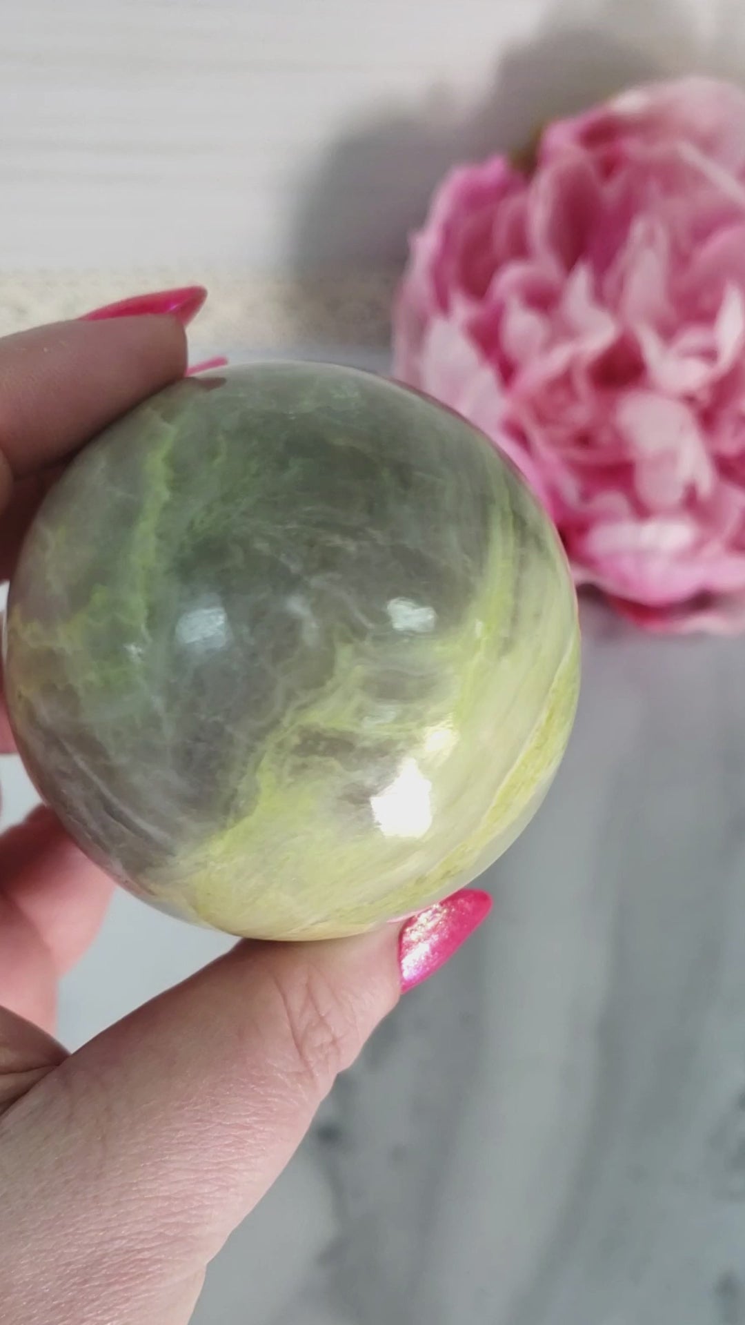 Unique Infinite Serpentine Crystal Sphere Natural Gemstone Orb | 60mm ...