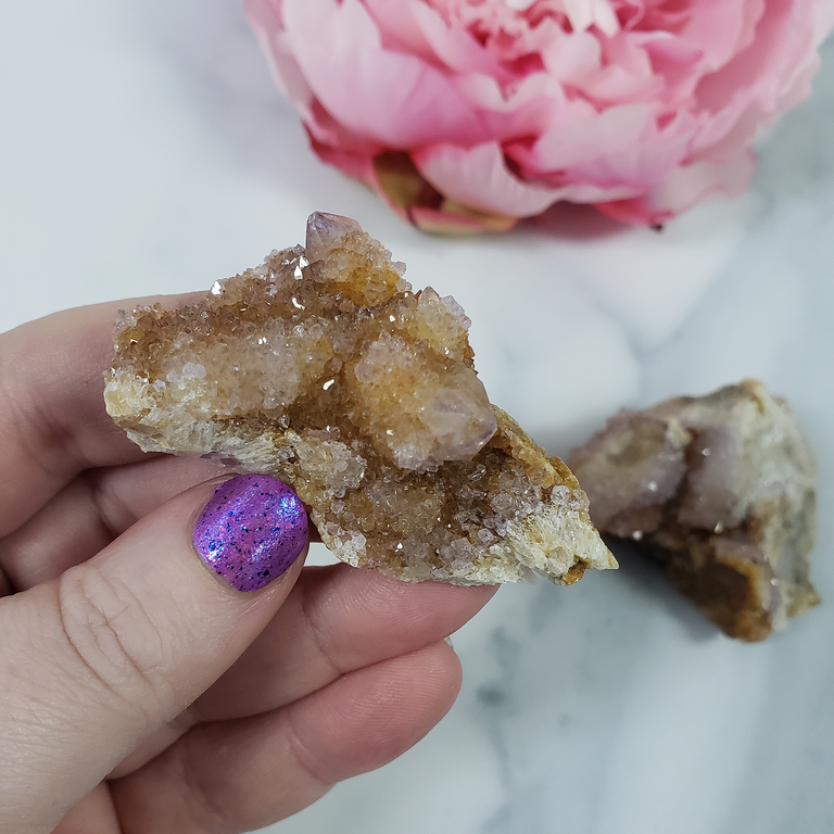 Spirit Cactus Quartz Lavender Amethyst Crystal Natural Druzy Cluster ...