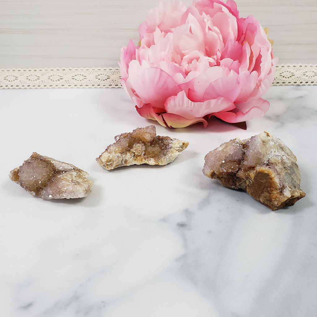 Spirit Cactus Quartz Lavender Amethyst Crystal Natural Druzy Cluster ...