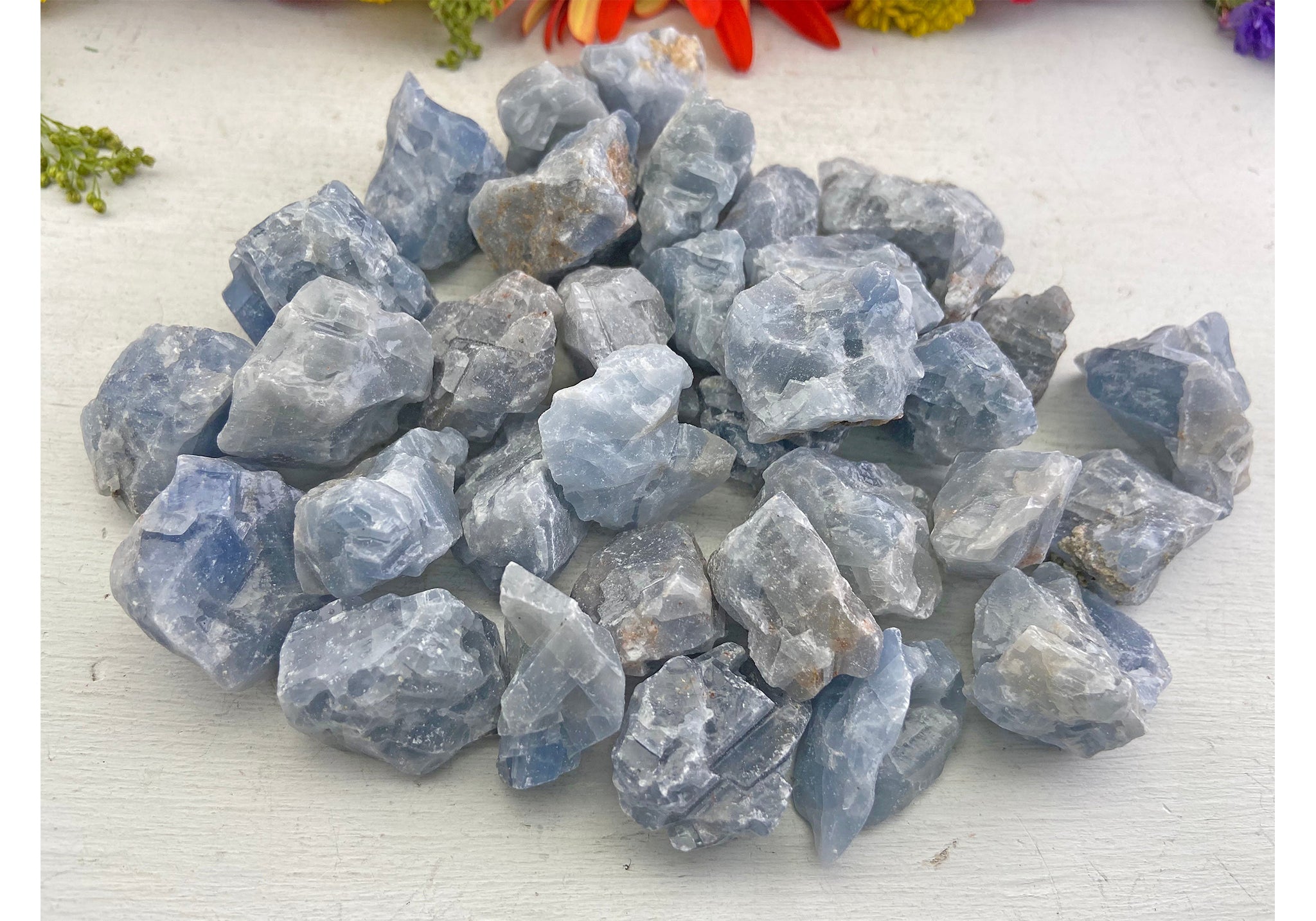 Blue Calcite Crystal | Caribbean Calcite – Crystal Gemstone Shop
