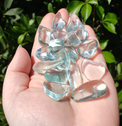 Aqua Blue Obsidian - Tumbled Stones | Crystal Gemstone Shop