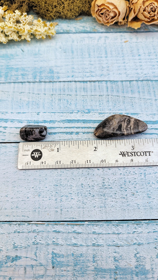 Grey Jasper Polished Tumbled Gemstone - Single Stone – Crystal Gemstone ...