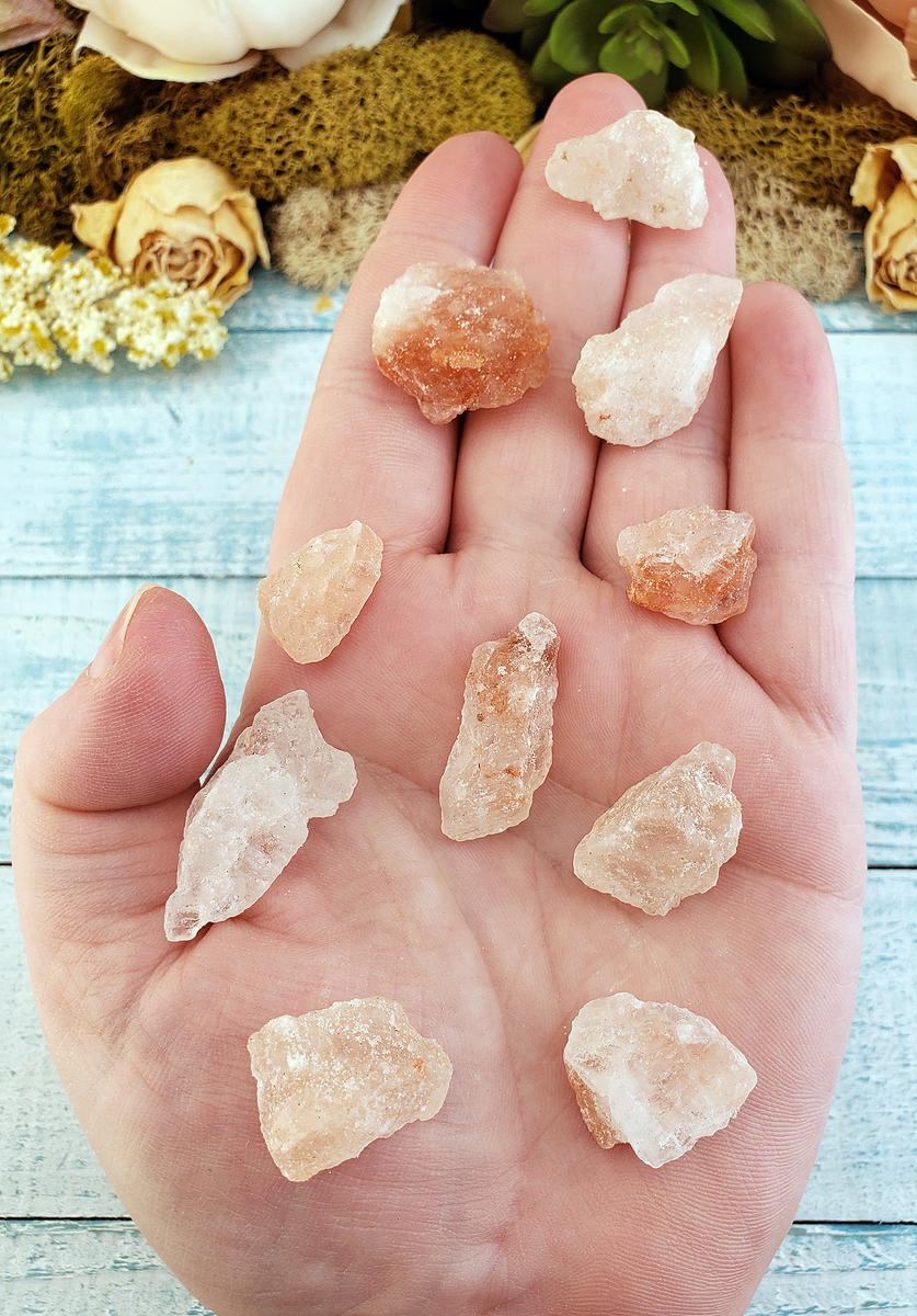 Pink Himalayan Salt Natural Rough Gemstone Nugget Chip - One Piece ...