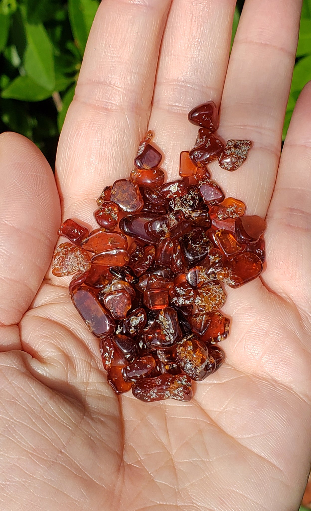 Orange Hessonite Garnet Crystal Natural Gemstone Chips By the Ounce ...