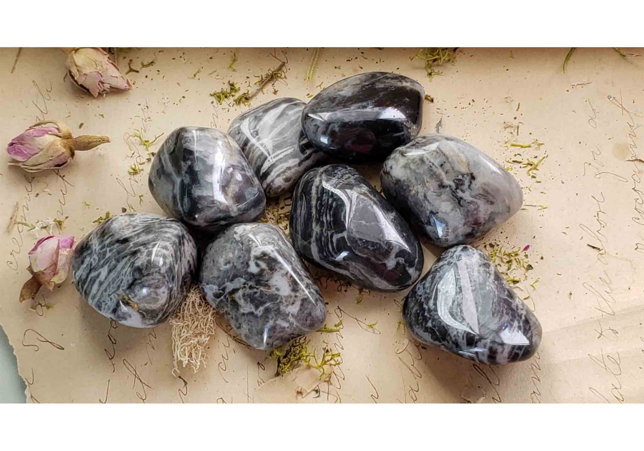 Grey Jasper Polished Tumbled Gemstone - Single Stone – Crystal Gemstone ...