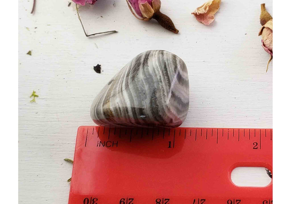 Grey Jasper Polished Tumbled Gemstone - Single Stone – Crystal Gemstone ...